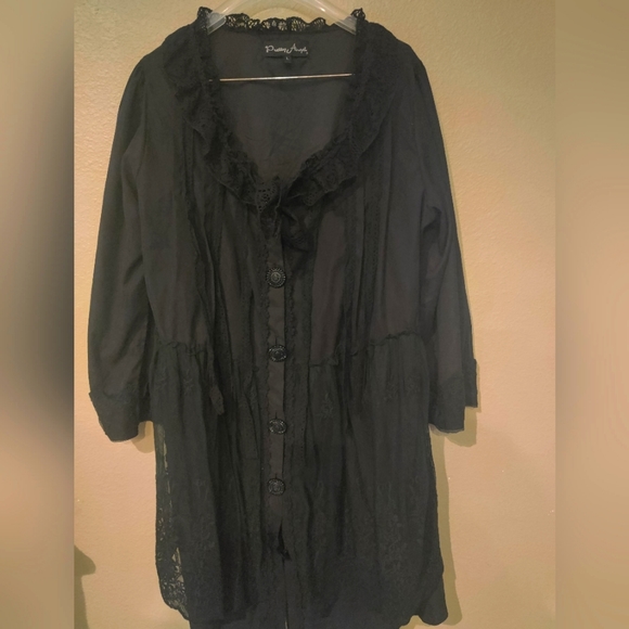 Pretty Angels | Dresses | Pretty Angels Black Dresscoat | Poshmark